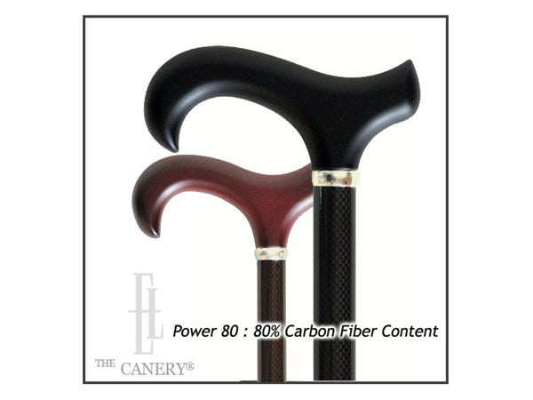 GT-80 Power Carbon Fiber Walking Cane with Derby Handle – ELDERLUXE