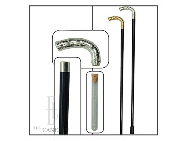 Metal Bamboo handle Flask cane – ELDERLUXE